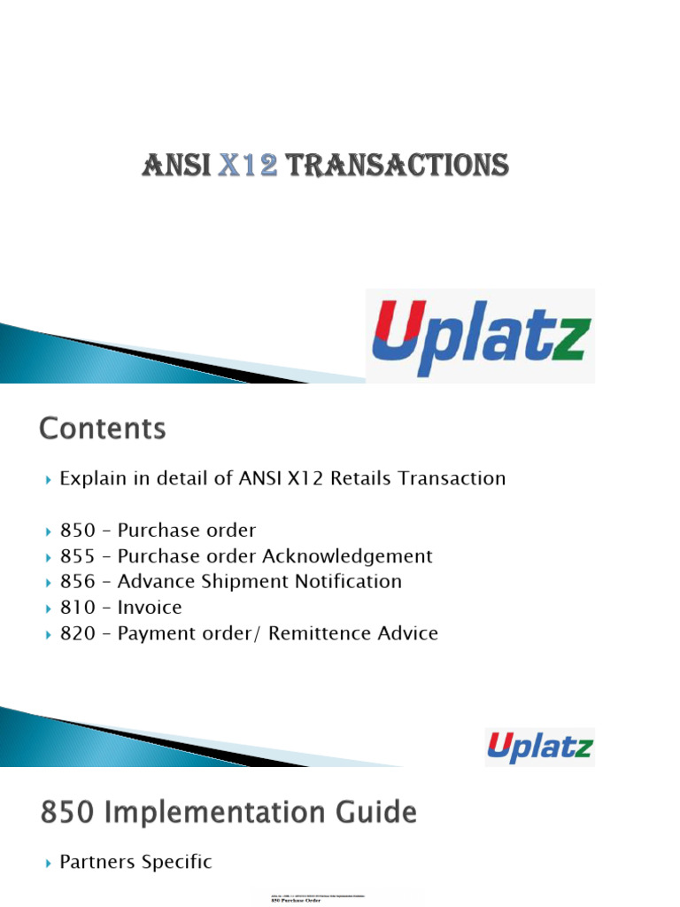 EDI ANSI X12 Transactions | PDF
