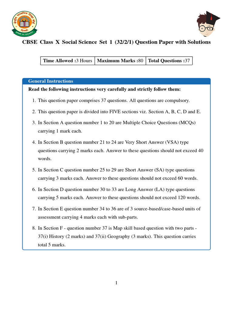 Cbse SSC Set 2 | PDF | Employment | Tiger