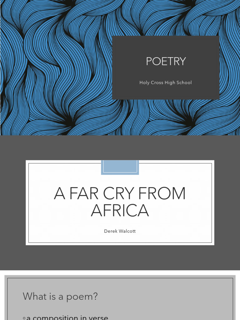 Analysing-Poetry-A-Far-Cry-From-Africa | PDF | Kenya