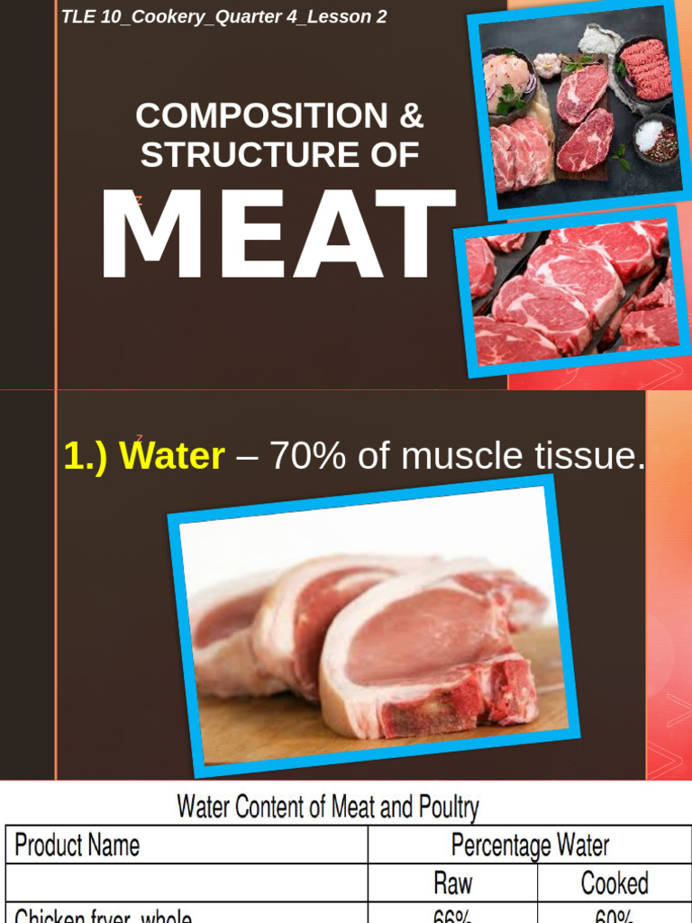 Composition Structure of Meat | PDF