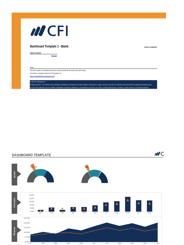 Dashboard Template 1 - Blank | PDF