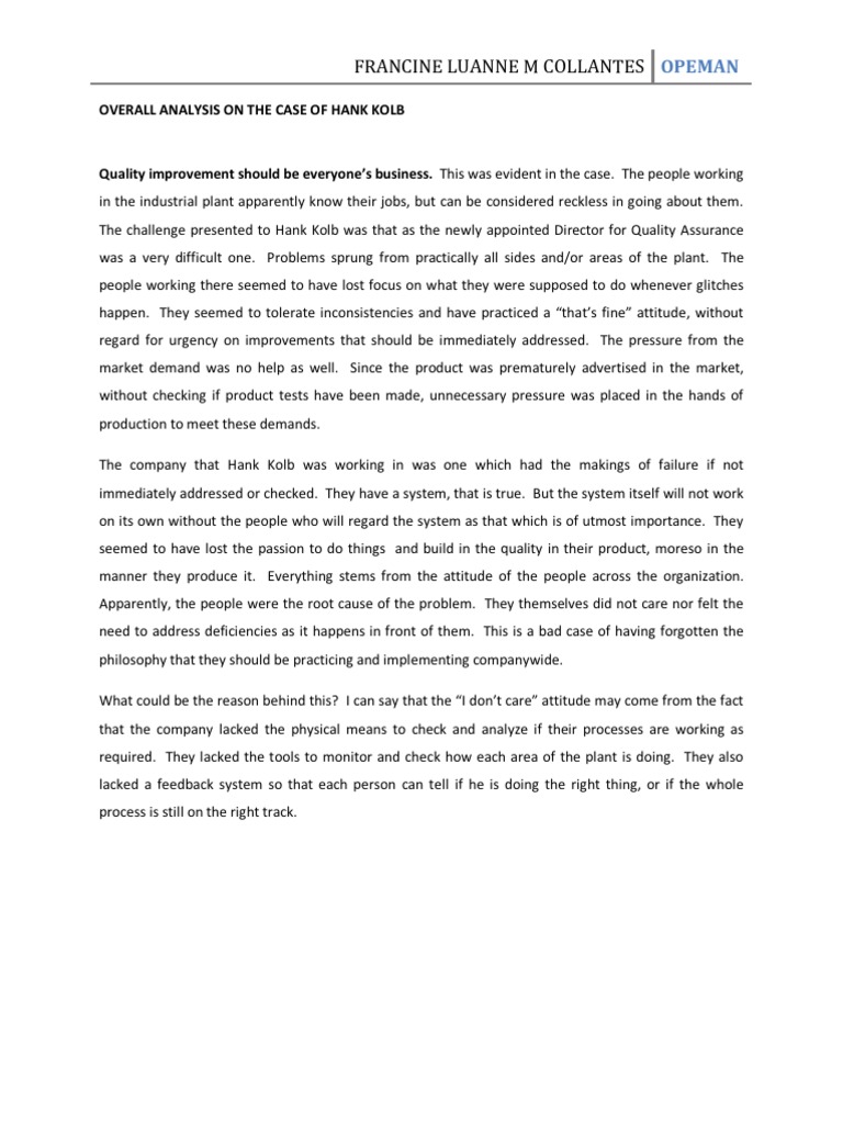 Hank Kolb Case | PDF | Specification (Technical Standard) | Brand