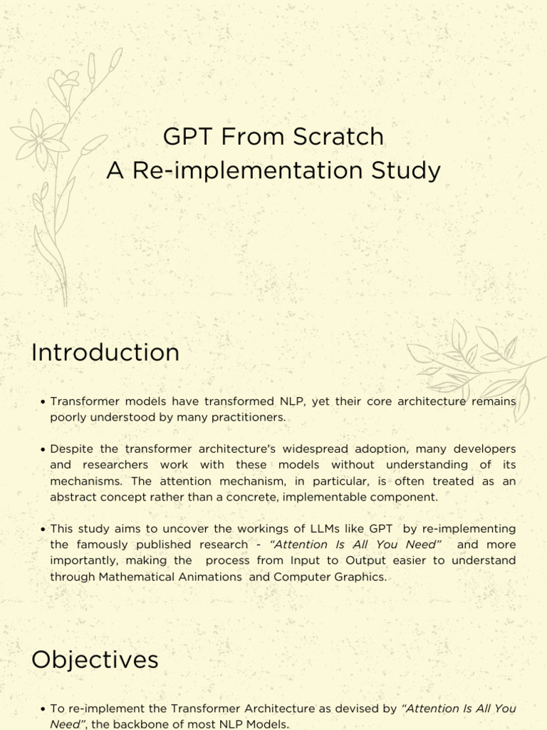 GPT From Scratch | PDF