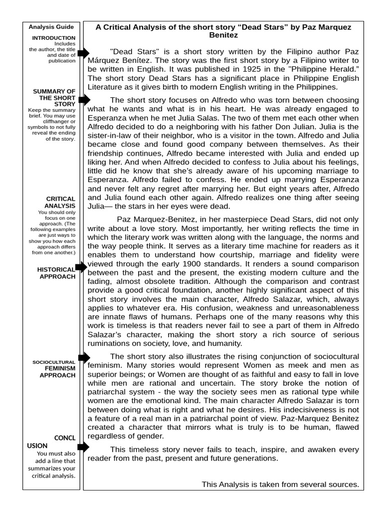 Sample Critical Analysis HANDOUT | PDF