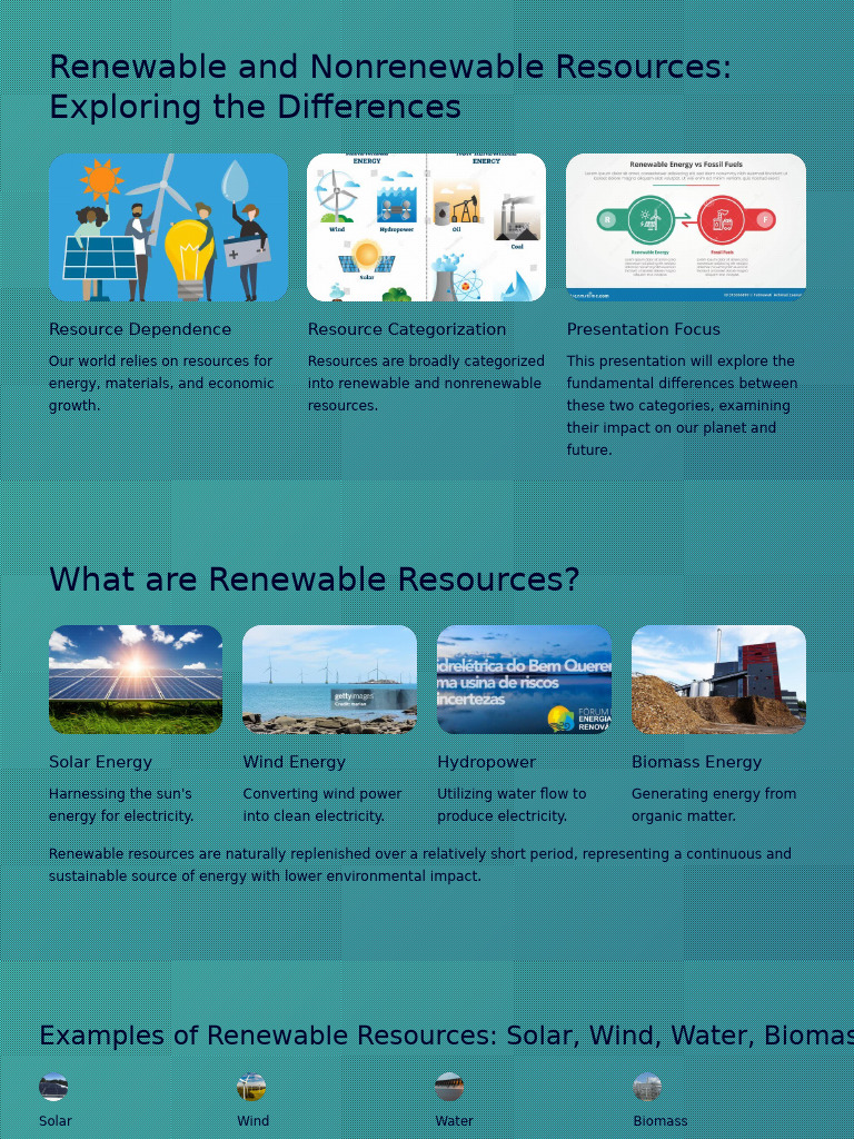 Renewable vs Nonrenewable Resources | PDF | Renewable Energy | Energy ...