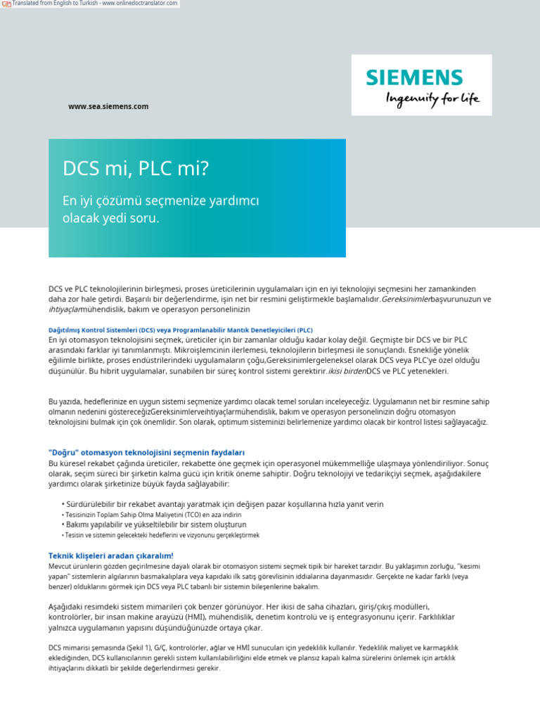 Siemens Dcs or PLC - En.tr | PDF