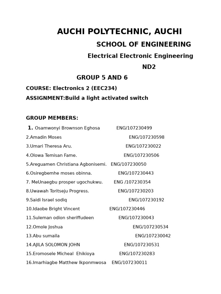 How To Build A Light Activated Switch | PDF | Transistor | Bipolar ...