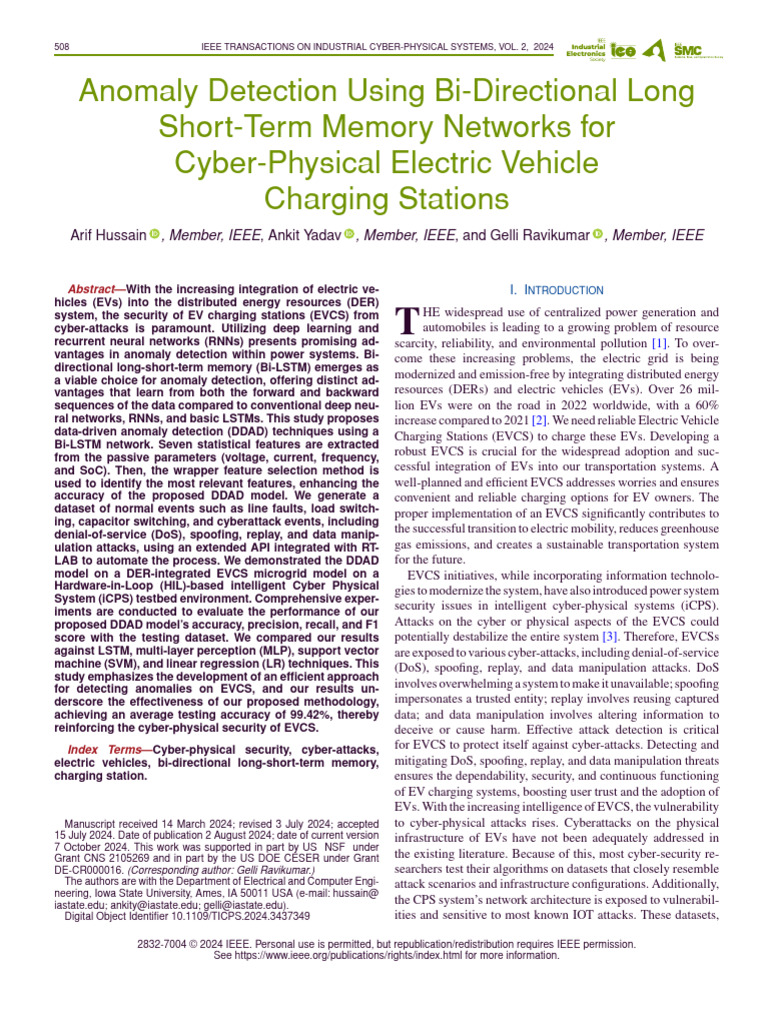 Anomaly Detection Using Bi-Directional Long Short-Term Memory Networks for Cyber-Physical ...