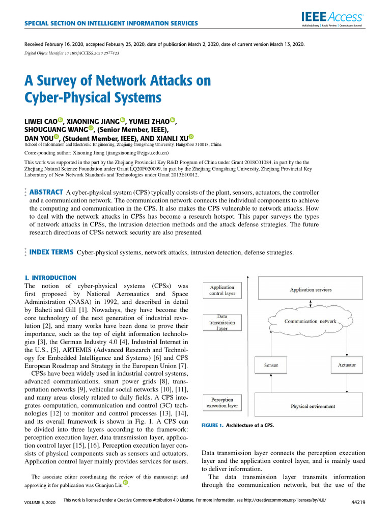 Cyber-Physical Systems Security Survey | PDF | Computer Network | Computing
