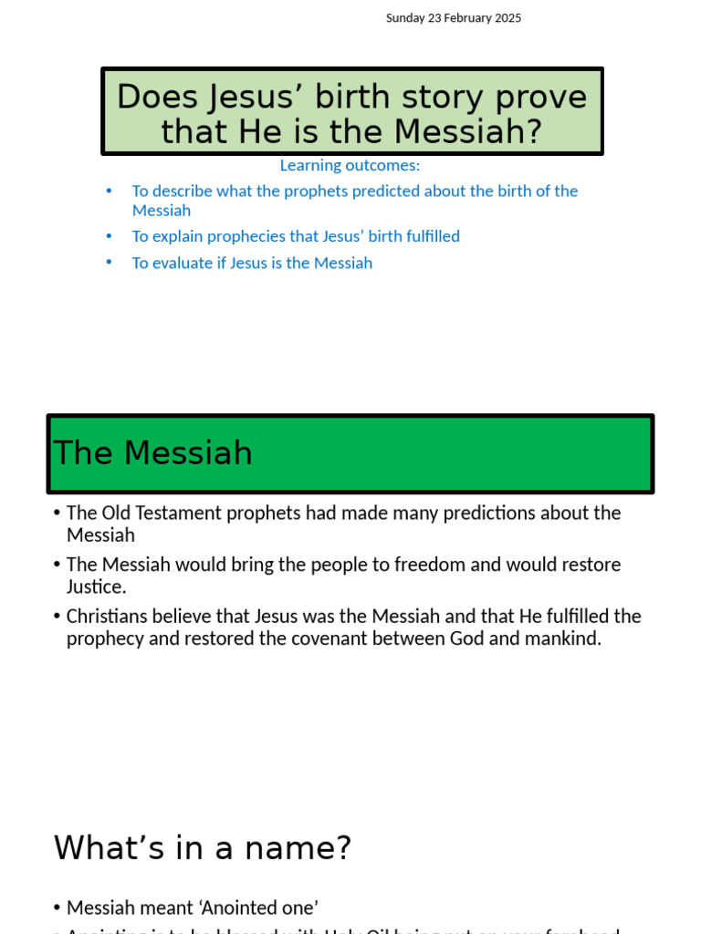 Exploring Jesus as the Messiah | PDF | Jesus | Gospel Of Matthew