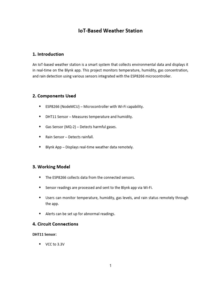 IoT-Based Weather Station | PDF