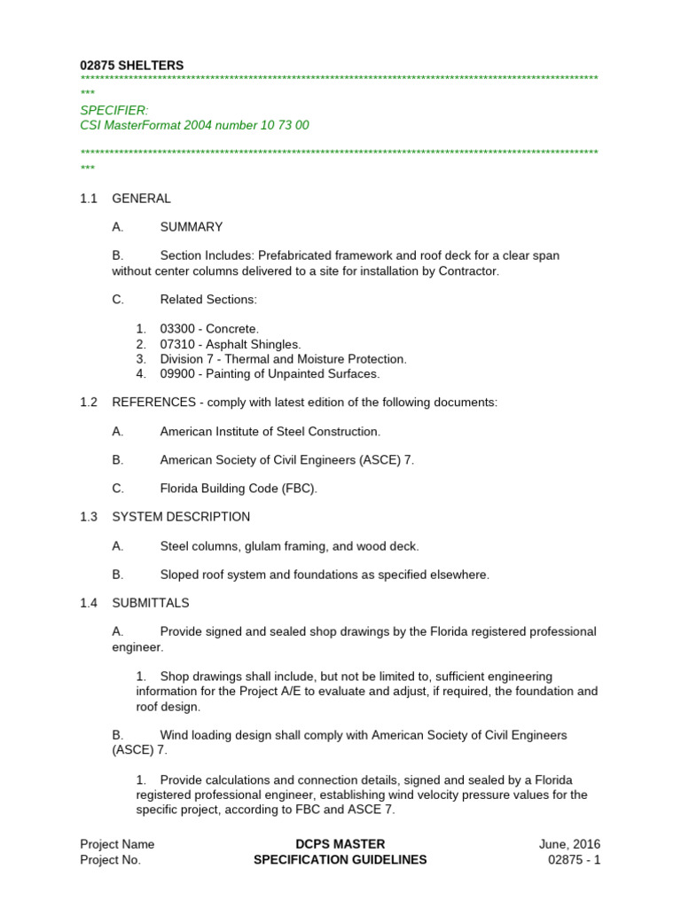 02875 - Shelters | PDF | Roof | Civil Engineering