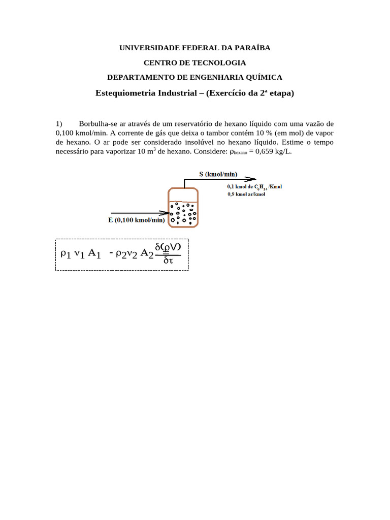 Exerccio_15_2a_etapa_Estequio_2023_2_BM_tanque2 | PDF