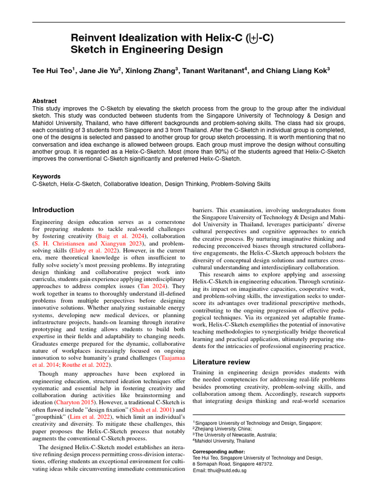 Helix-C-Sketch for Engineering Students | PDF | Creativity | Conceptual ...