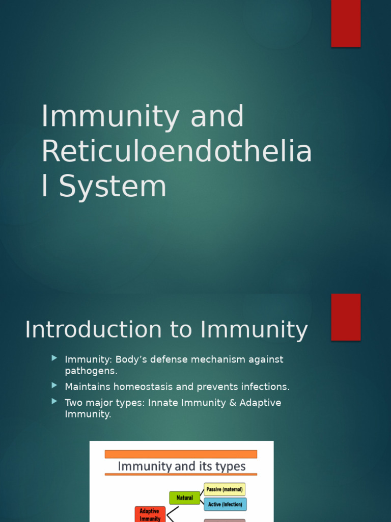 Immunity and Reticuloendothelial System | PDF | Immune System ...