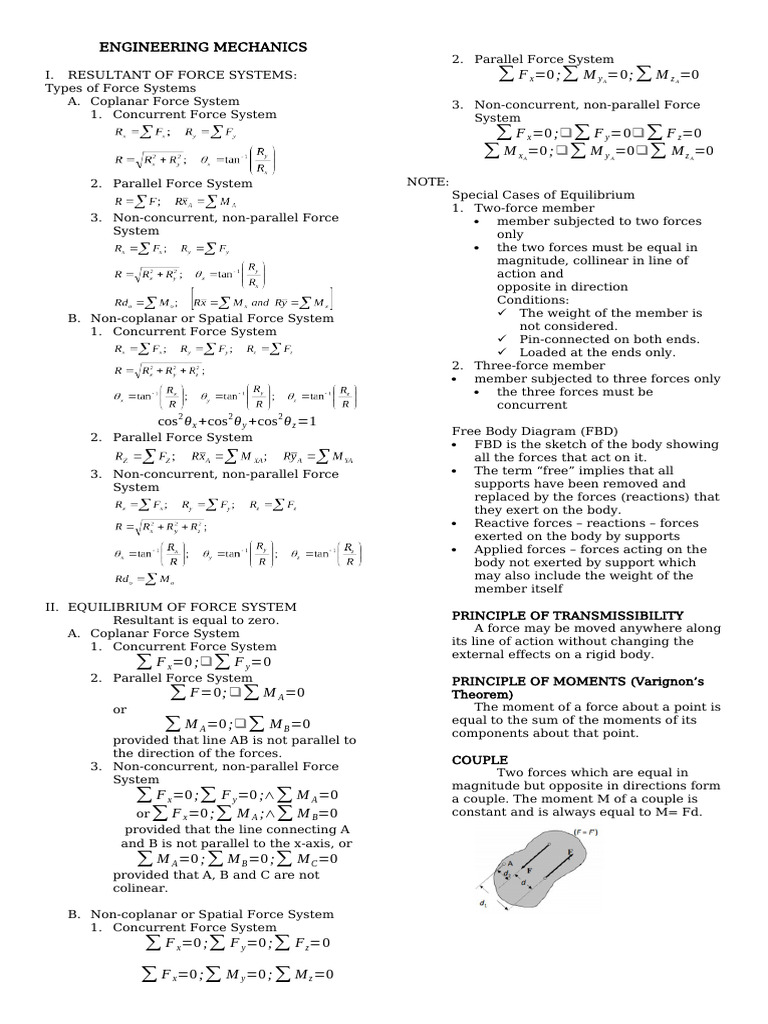 Engineering Mechanics - Statics | PDF | Force | Friction