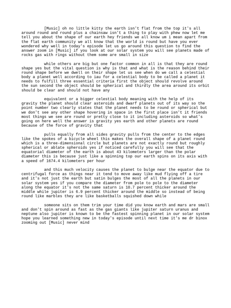 NoteGPT_Why Is Earth Round_ _ Earth Week Special _ Planet EARTH _ Dr ...