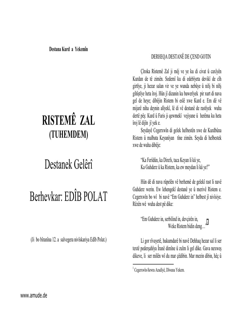 Ristemê Zal | PDF