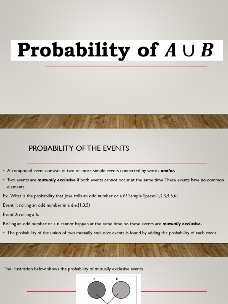 Non Mutually and Mutually Exclusive of Events | PDF | Odds | Probability