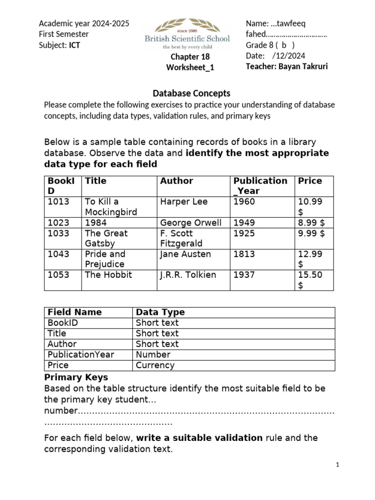 Grade_8_Ch18_WS | PDF