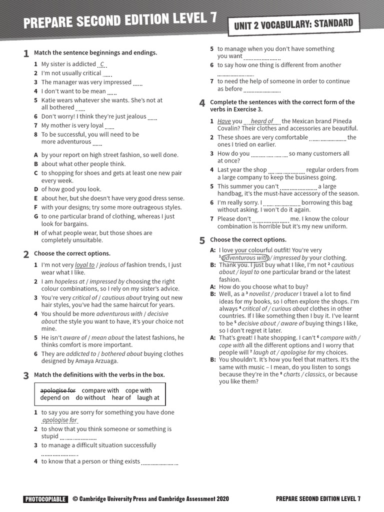 Unit 2 Vocabulary Overview | PDF | Fashion | Clothing