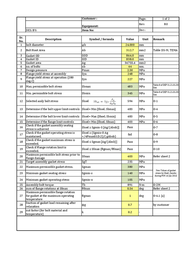 Flange and Gasket Stress Analysis | PDF | Mechanical Engineering | Joining