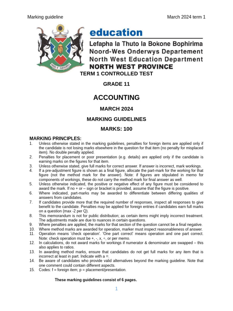 2024 GR.11 T1 Term 1 MG - 021222 | PDF | Debits And Credits | Financial ...