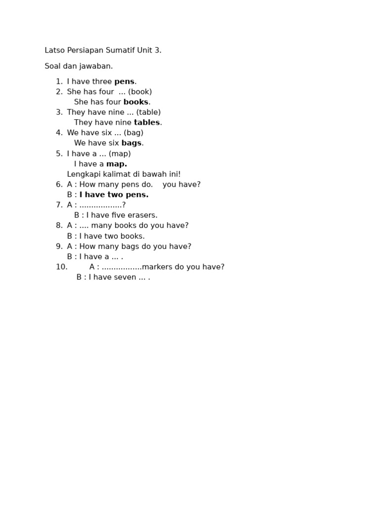 Latso Sumatif Unit 3 Docx1727002042 | PDF