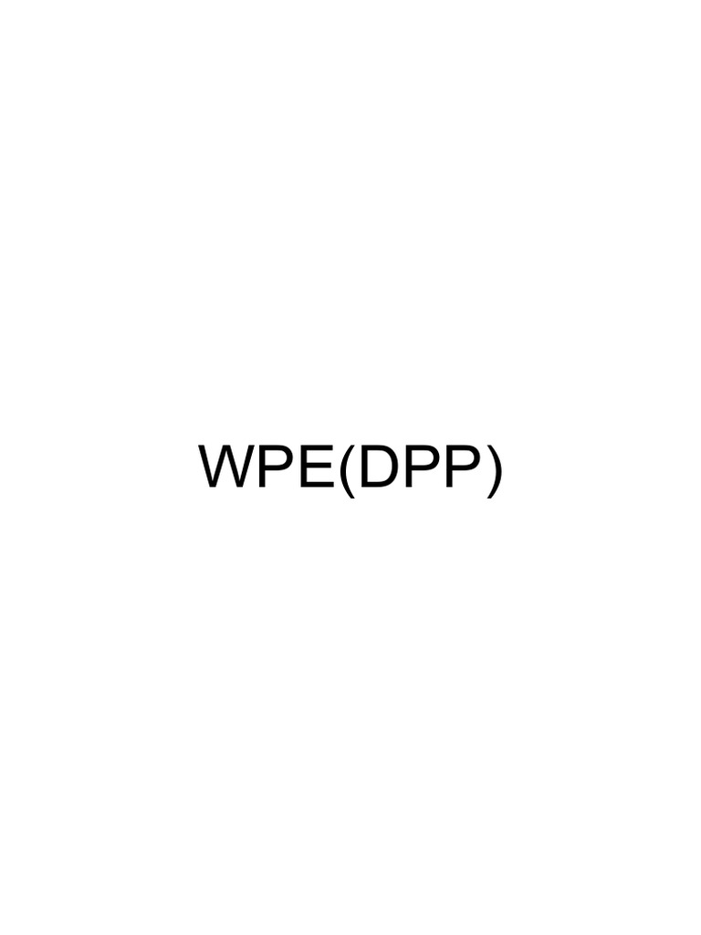Wpe (DPP) | PDF