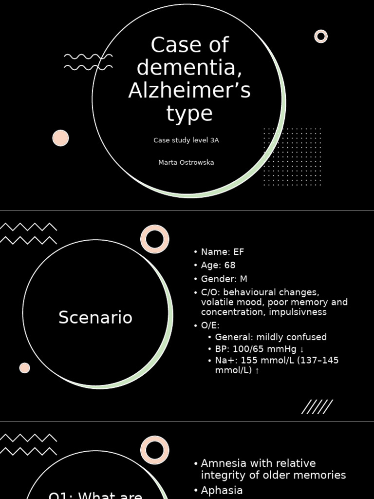 Case of Dementia Alzheimer's Type | PDF | Alzheimer's Disease | Dementia