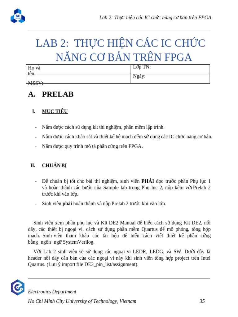 TNKTS - Tonghop - Ver2 - Prelab2 Word | PDF