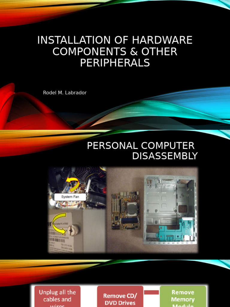 Installation of Hardware Components Other Peripherals | PDF