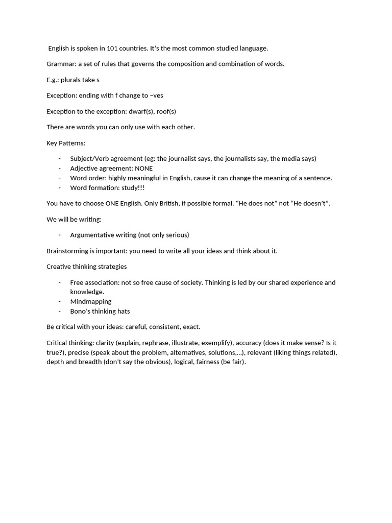 English Grammar and Writing Techniques | PDF