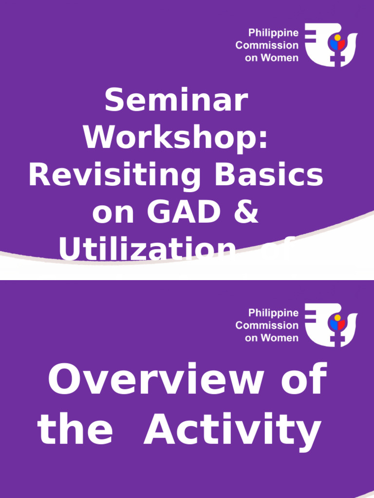 Session 1 & 2 - GAD Mandates & Basic GAD Concepts - Final Dilg | PDF ...