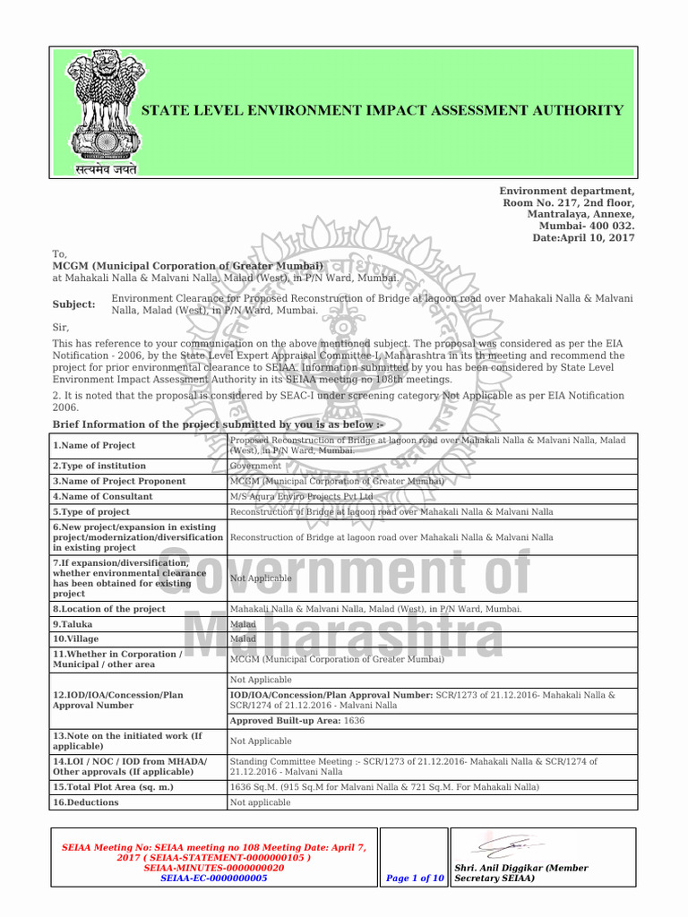 Seiaa Statement 0000000105 | PDF | Environmental Impact Assessment | Waste