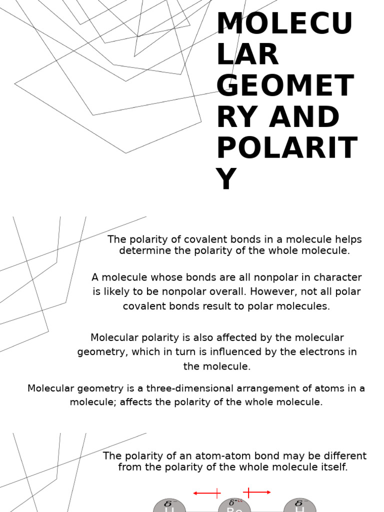 Understanding Molecular Polarity and Geometry | PDF | Chemical Polarity ...