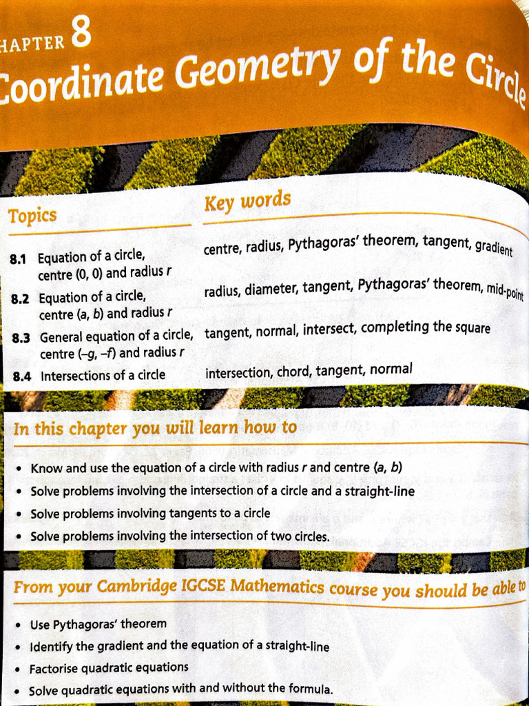 Coordinate Geometry of The Circle Additional Maths | PDF | Circle ...