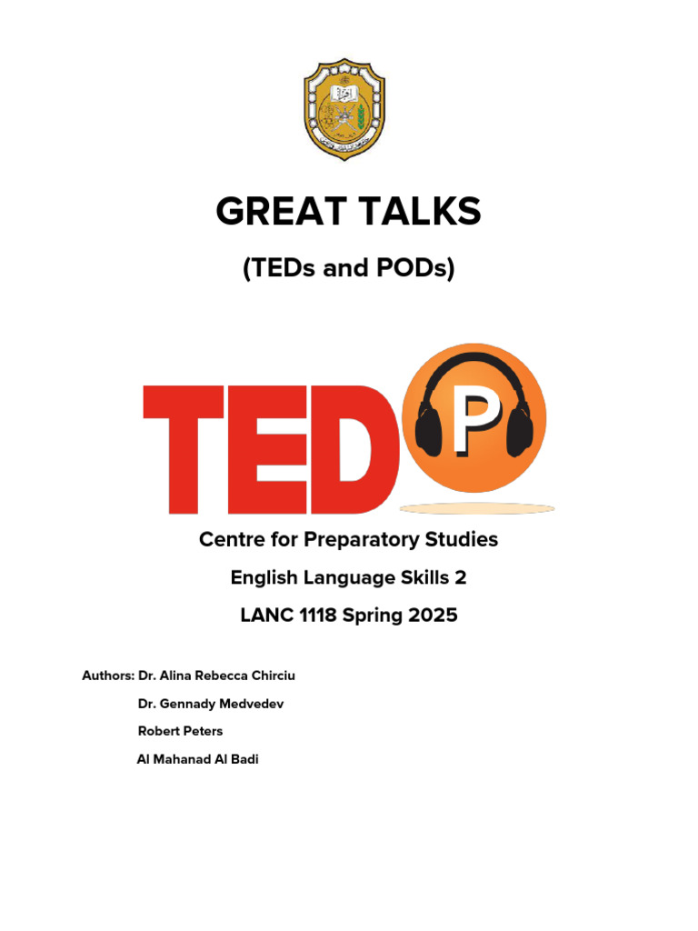 English Skills Course: TED Talks & Podcasts | PDF | Reading ...