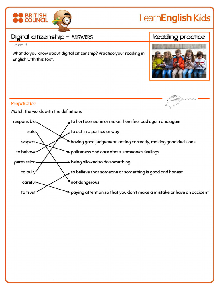 Digital Citizenship Reading Practice | PDF