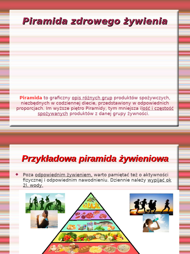 Prezentacja - Piramida Zdrowego Żywienia | PDF