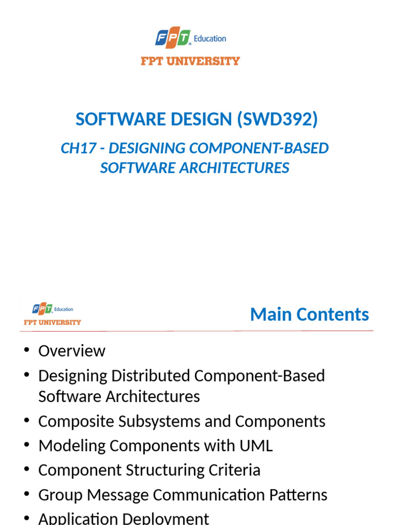 Ch17 - Designing Component-Based Software Architectures | PDF | Distributed Computing ...