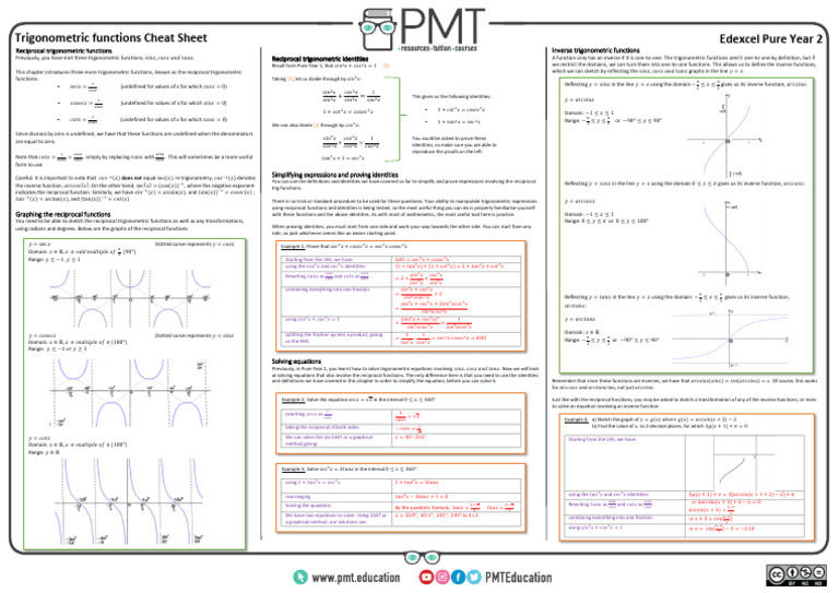 Ch.6 Trigonometric Functions | PDF | Function (Mathematics ...