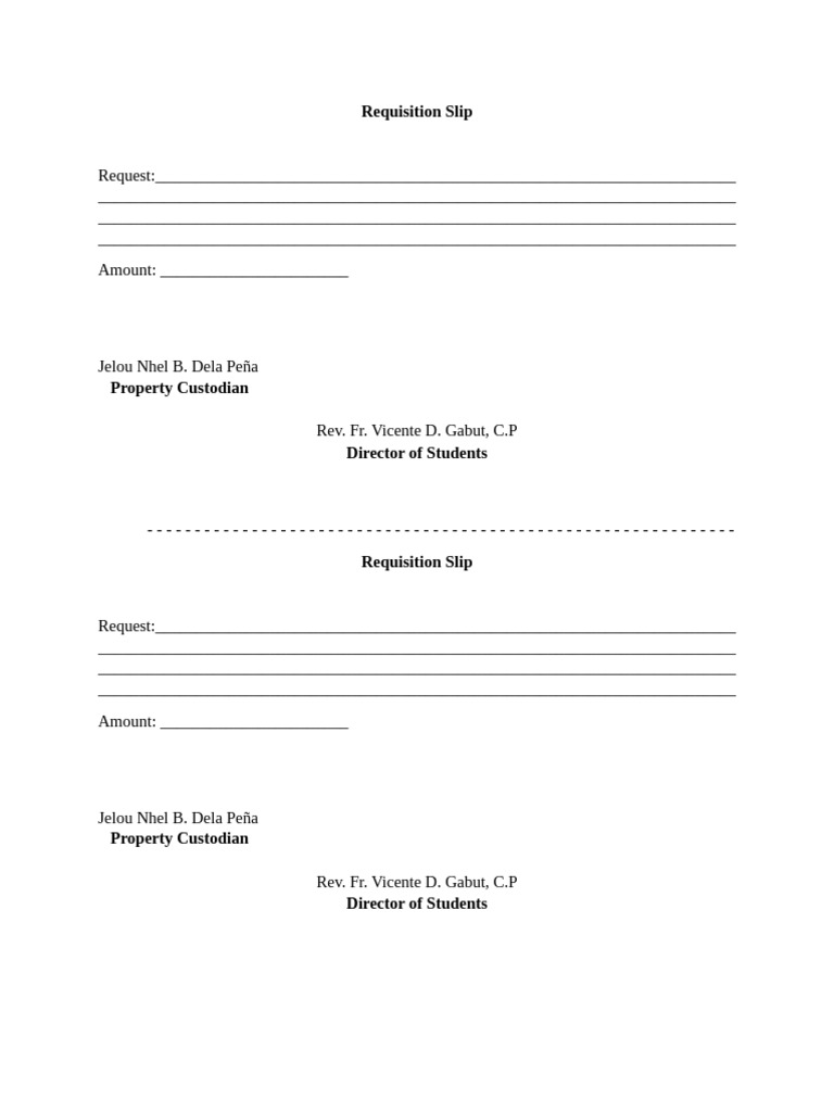Requisition Slip | PDF
