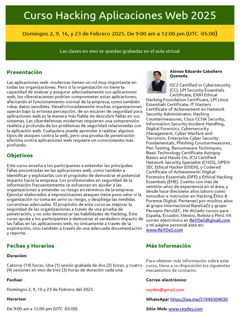 Curso de Hacking Ético 2025 | PDF | Red mundial | Internet y web