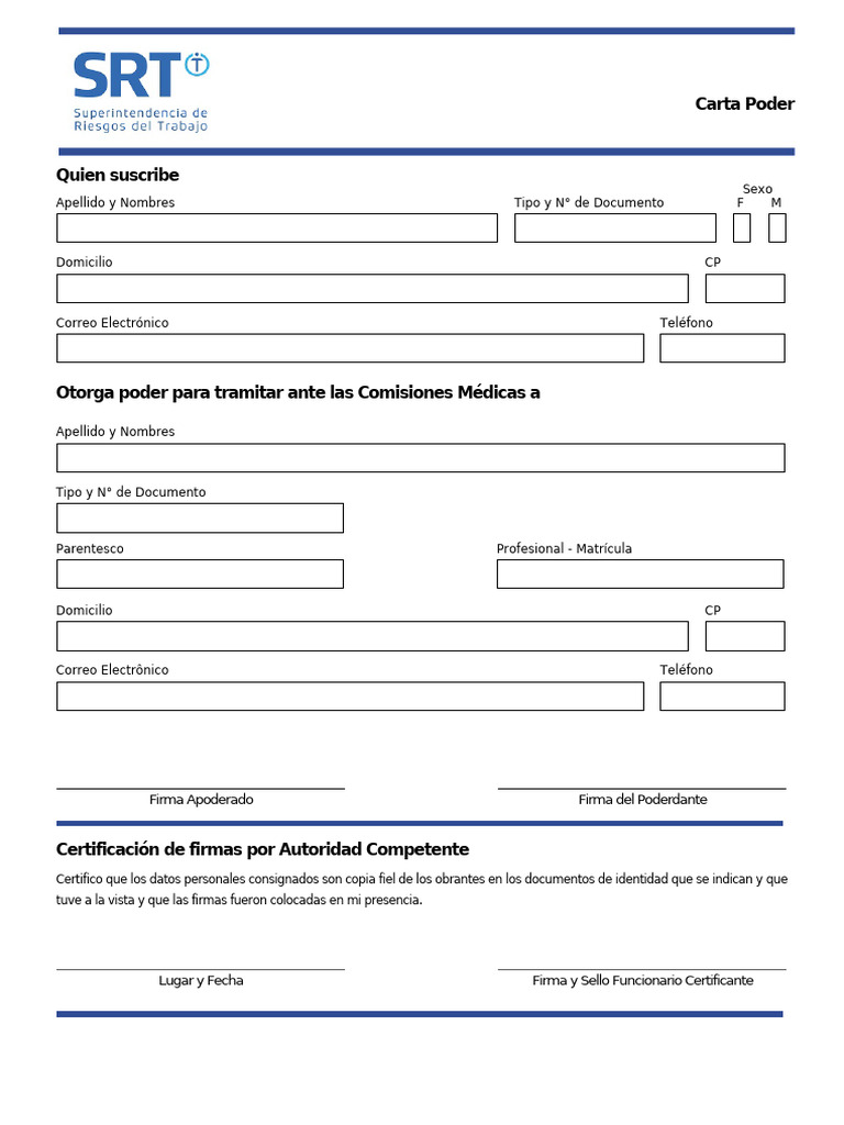 Carta Poder SRT | PDF