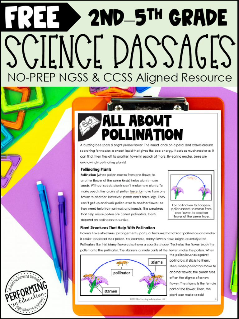 Science Passages: NO-PREP NGSS & CCSS Aligned Resource | PDF | Flowers ...