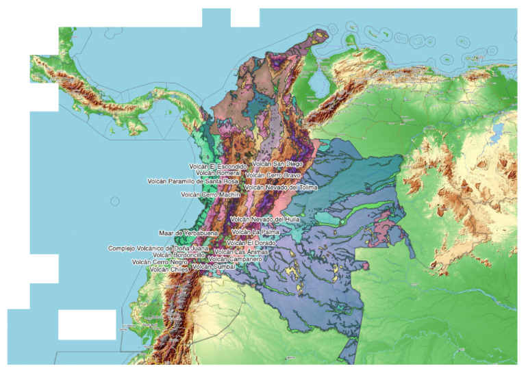 MAPA COLOMBIA VOLCANES | PDF