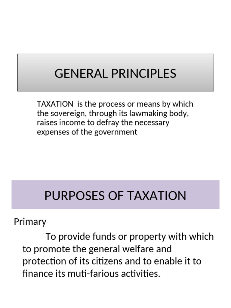 Principles and Scope of Taxation | PDF | Taxes | Taxpayer