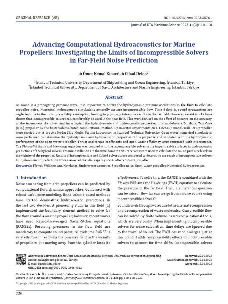 Advancing Computational Hydroacoustics For Marine | PDF | Fluid ...