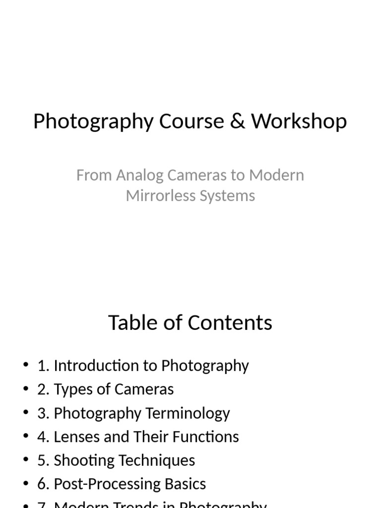 Download Photography Course Guide | PDF